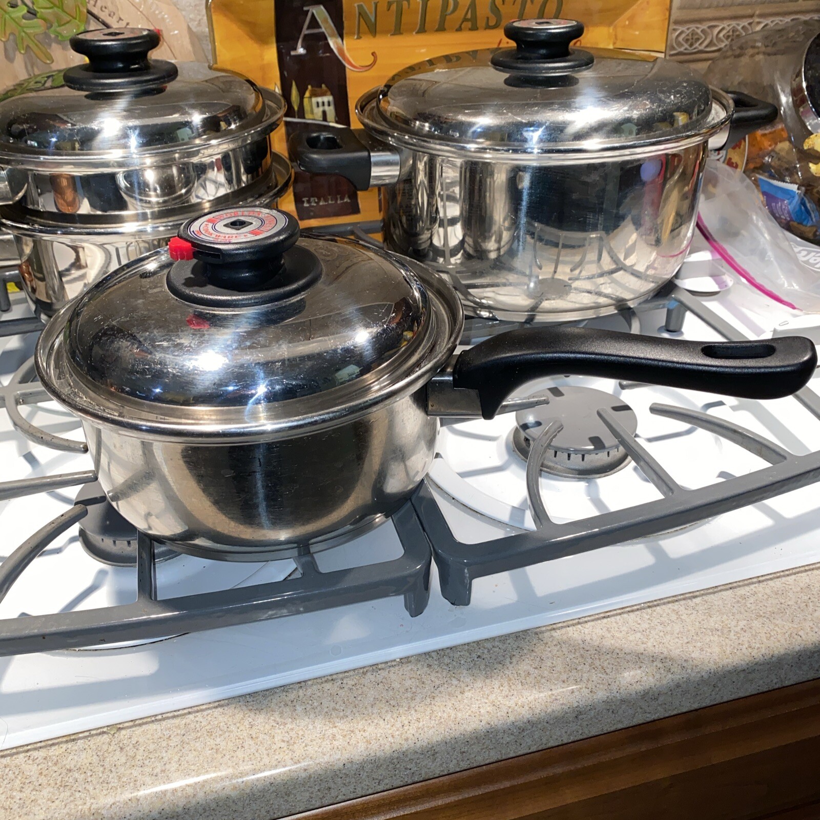 Waterless Stainless Cookware Maxam Pro 16 piece 7-Ply Stainless Steel ...
