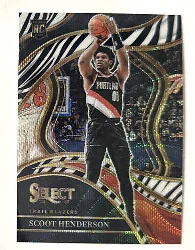 2023-24 PANINI SELECT SCOOT HENDERSON ROOKIE CARD RC ZEBRA PRIZM ...