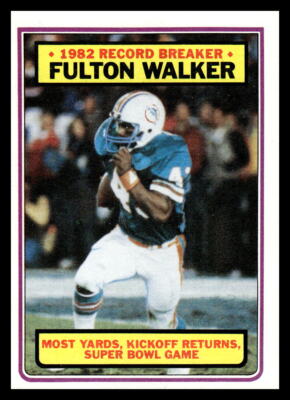 Fulton Walker 1983 Topps #9 Miami Dolphins Football Card | eBay