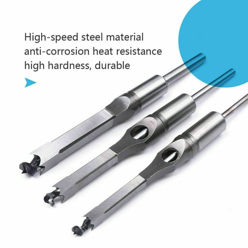 Square Hole Woodworking HSS Drill Bit Chisel Mortising Mortise Wood ...
