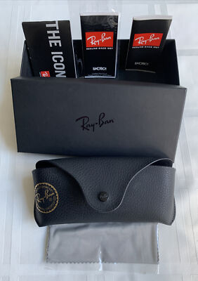 Ray Ban Chromance Black Sunglasses Case/Cloth New in Box Authentic ...