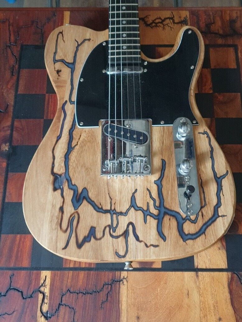 Unique Voltcaster Guitar by GizMo - TL, Tele, UV Lichtenberg Telecaster ...