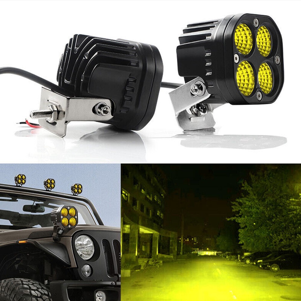 3inch LED Work Light Flood/Spot Cube Pods Bar Driving Fog Lamp Offroad ...