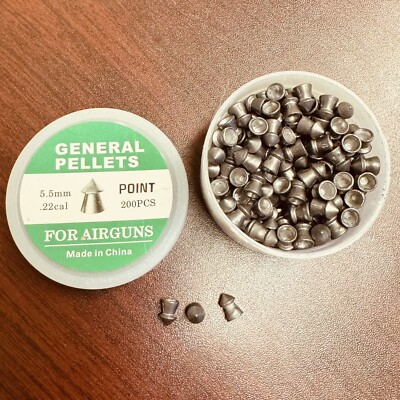 Air Gun lead Pellets 200 pc point Heavyweight .22 | .25/5.5mm | eBay