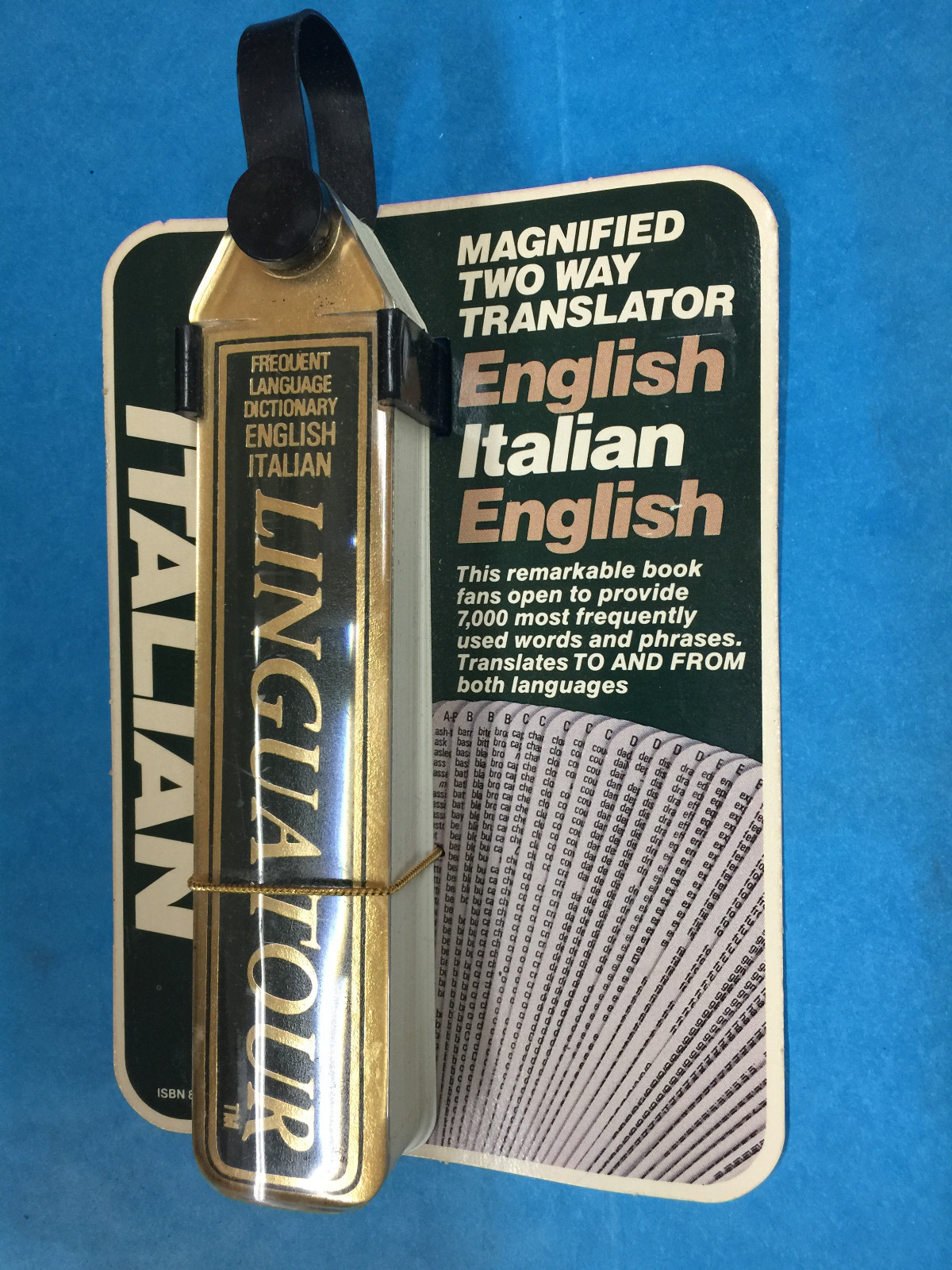 Linguatour Italian English Pocket Travel Dictionary Flip Book Two-Way ...
