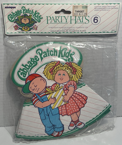 Vintage 1983 CPK Cabbage Patch Kids Party Hats (Pack of 6) NOS | eBay