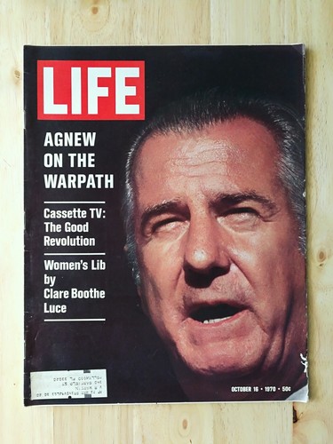 Life Magazine October 16, 1970 - Spirit Agnew - Women's Lib - Kent ...
