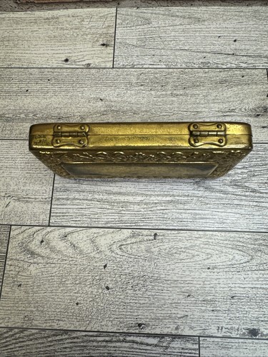 Antique King Gillette Safety Razor Pocket Edition-Gold Tone Floral Case ...