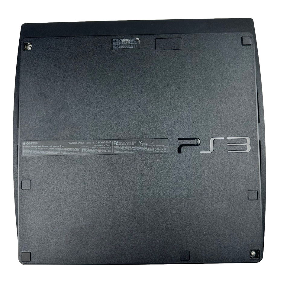 Sony PlayStation 3 Slim Black Console System CECH-2501B W/Cords ...