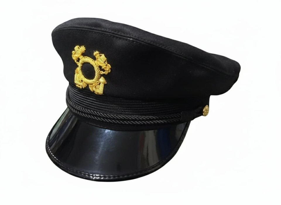 Vintage New Lancaster Boat Skipper Cap- Handmade Embroidery Bullion ...
