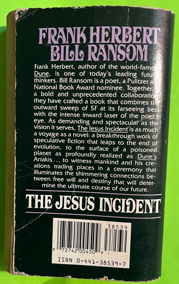 Vtg The Jesus Incident by Frank Herbert/Bill Ransom (PB 1987) | eBay