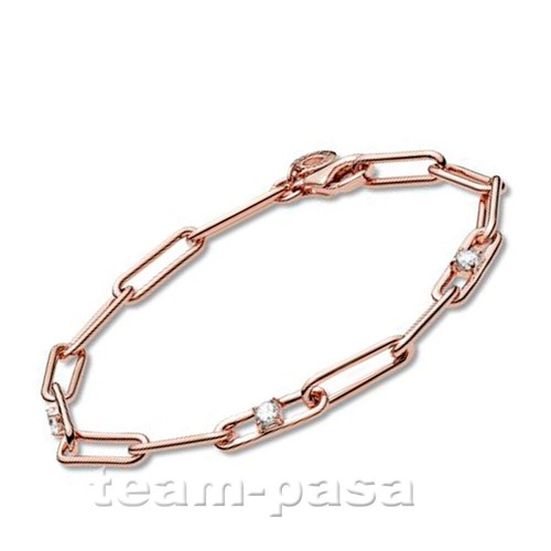 PANDORA rosé 589177C01 Kettengliederarmband 20 cm + Geschenkbox | eBay