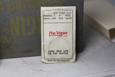 NU VIGOR Mainspring 23A 1X11X10.5 37D | eBay