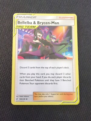 Pokémon TCG Bellelba & Brycen-Man Sun & Moon - Cosmic Eclipse 186/236 ...