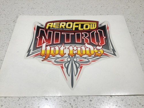 Aeroflow nitro hot rods sticker, big size, motor racing parts,cars,4x4 ...