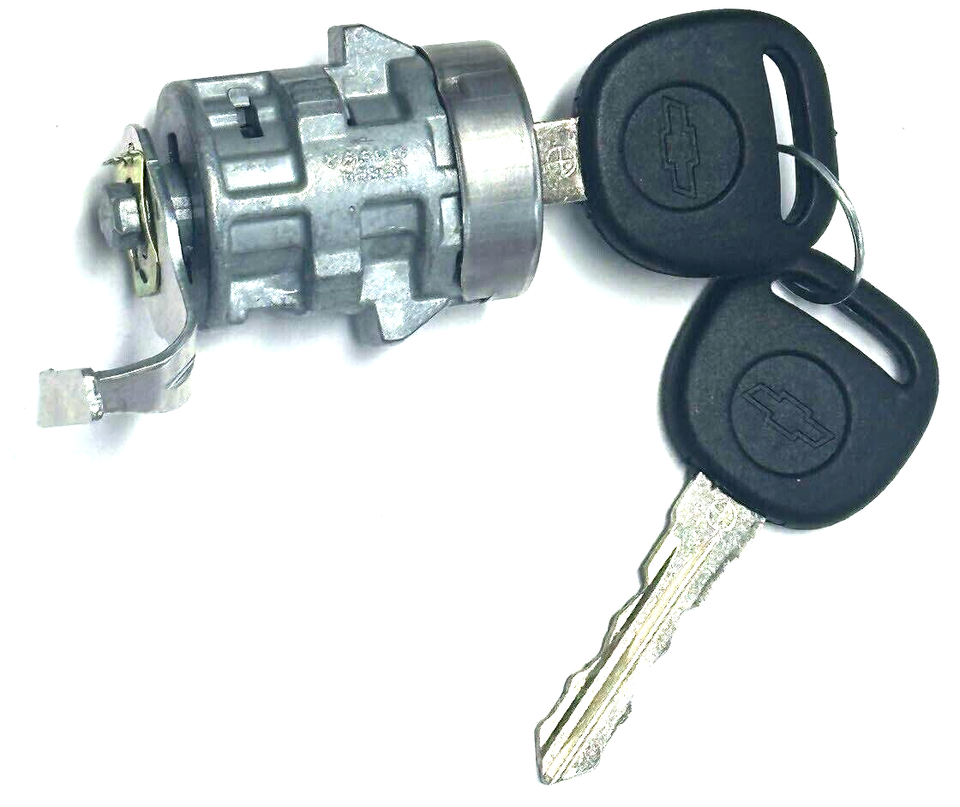 GM Chevrolet OEM TAILGATE Lock Cylinder Assembly W/2 Chevy Bow-Tie Logo ...