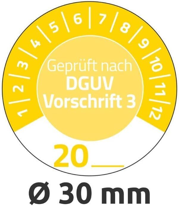 AVERY Zweckform Pack of 80 Test Badges, Tested According to DGUV ...