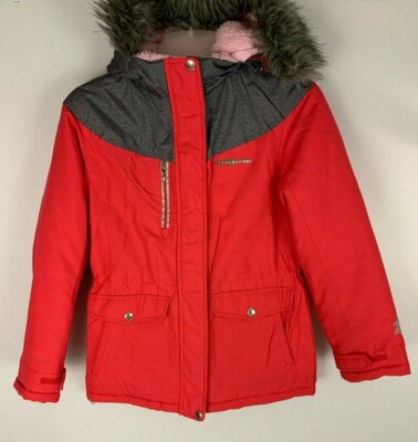 Girls ZeroXposur Winter Jacket Coat Pink Teaberry Grey Faux Fur Trim ...