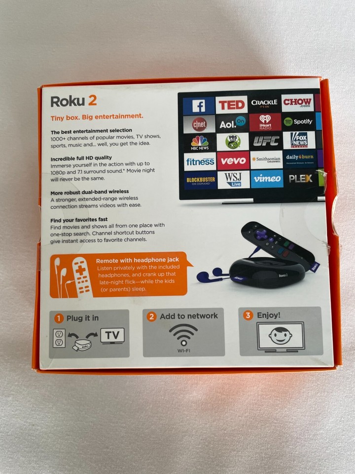 Roku 2 (3rd Generation) Media Streamer 2720X - Black 829610880501| eBay