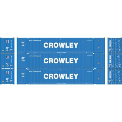 ATHEARN 28994 CROWLEY HO 53' JINDO CONTAINER 3 PACK #1 | eBay