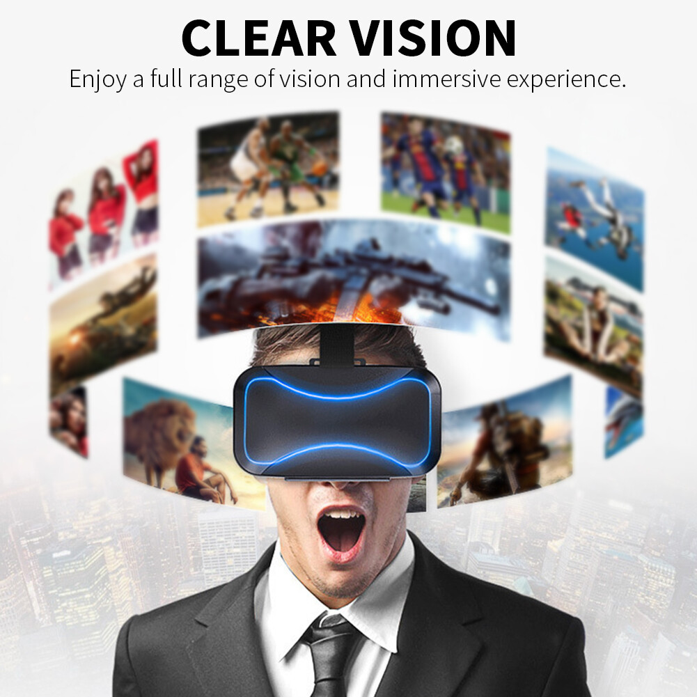 Helmet Gift Virtual Reality Glasses Controller Universal VR Headset ...