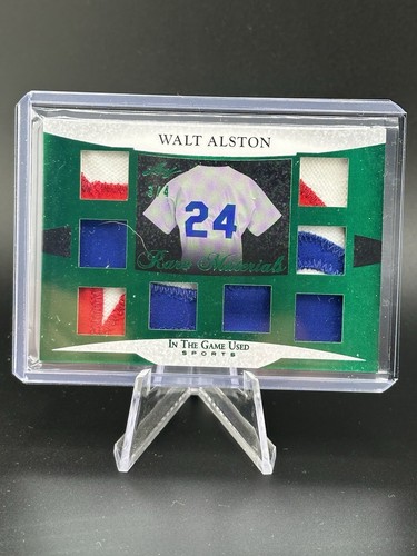 2024 LEAF IN THE GAME USED WALT ALSTON /4 Emerald PATCH RARE MATERIALS ...