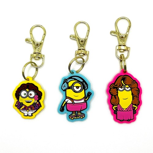 Minions Movie Character Mini Key Chains Bag Clips Bob Stuart Kevin Lot ...