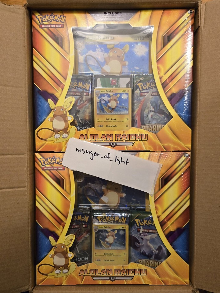 1x[ONE] Sealed Pokémon Alolan Raichu Box New Roaring Skies/Sun & Moon ...