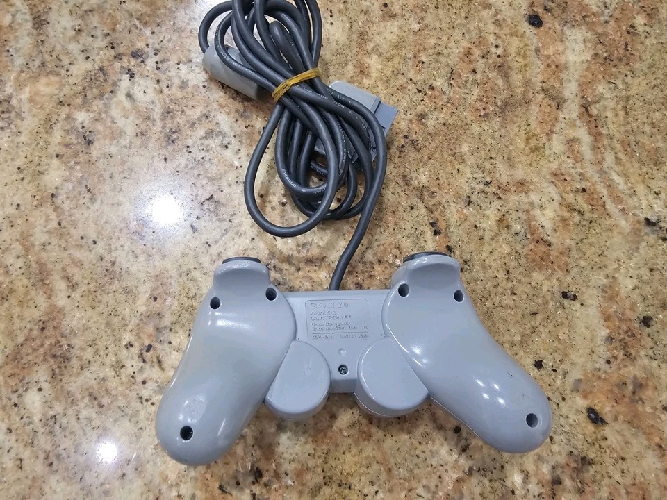 Sony PlayStation 1 One PS1 Gray DualShock Analog Controller SCPH-1200 ...