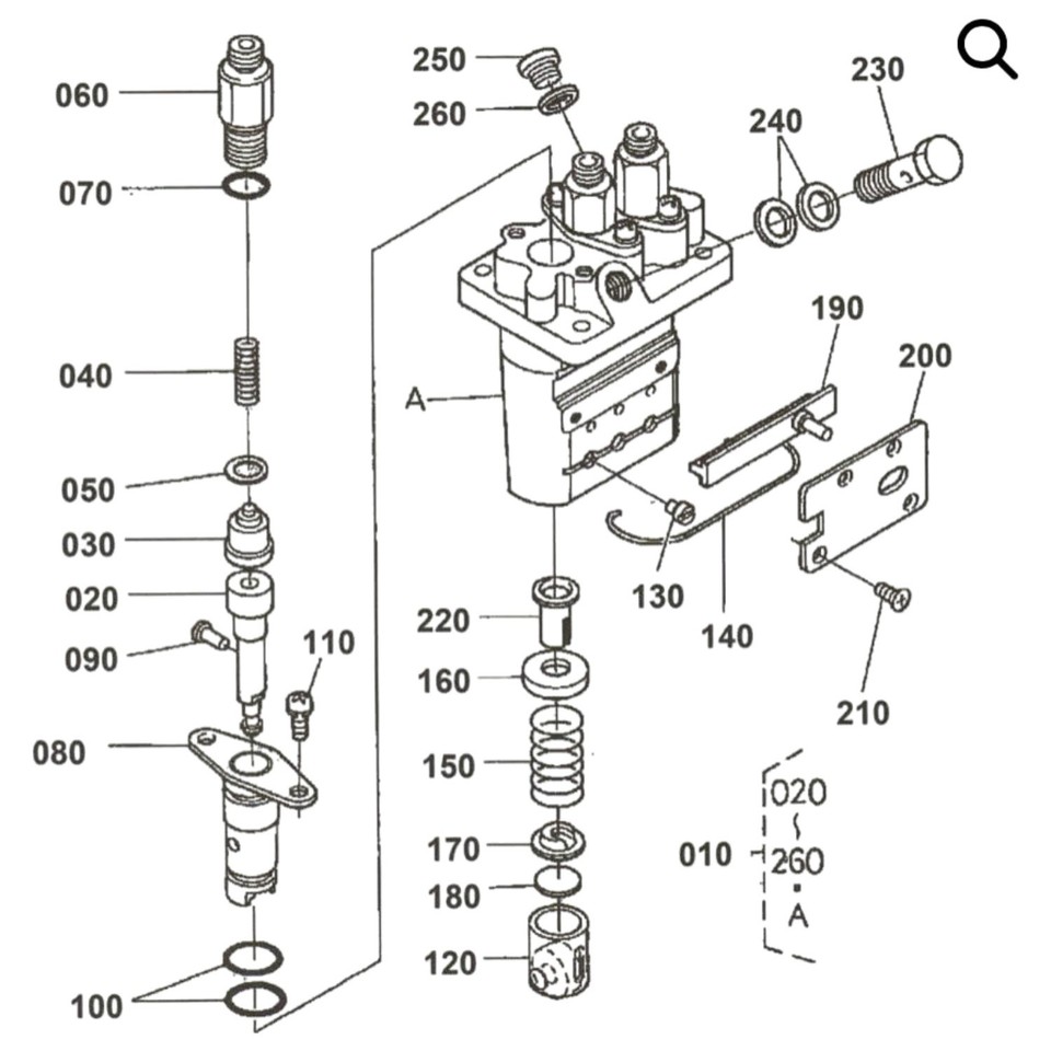 Fuel Injection Pump Rebuild Kit Fit For D902 D722 D905 RTV 900 BX Toro ...
