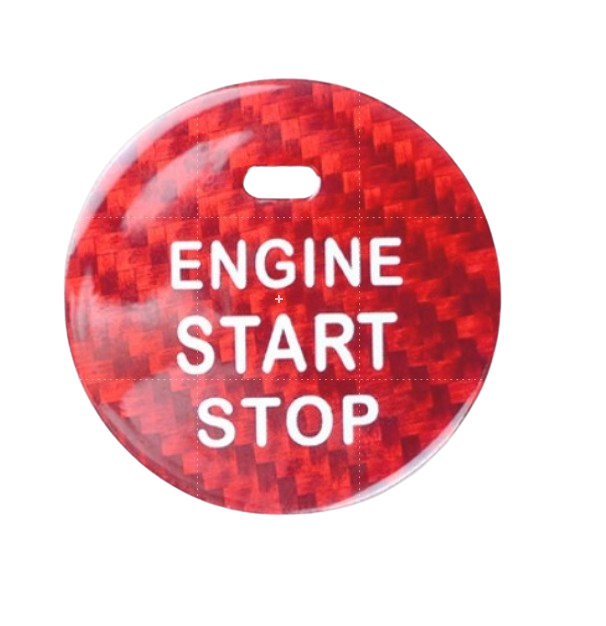 Red Real Carbon Fiber Engine Start Button Cover Fits Impreza Crosstrek ...