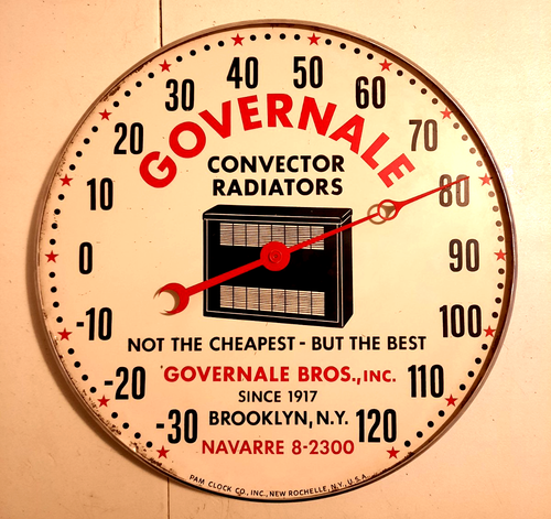 Vintage OLD Thermometer Governale convector radiators. Since 1917 ...