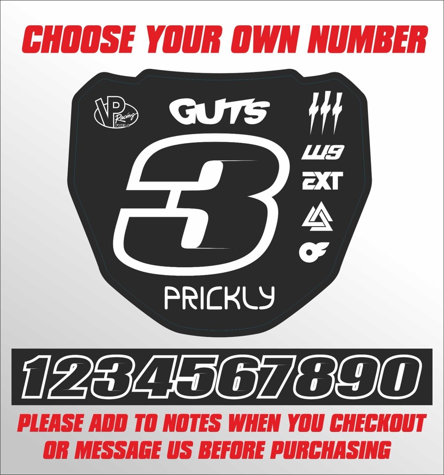 ODI DH Mountain Bike Front Number Plate Custom Thick GRAPHIC ONLY ...