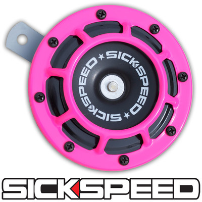 SICKSPEED PINK SUPER LOUD SINGLE ELECTRIC BLAST TONE HORN MOTORCYCLE ...