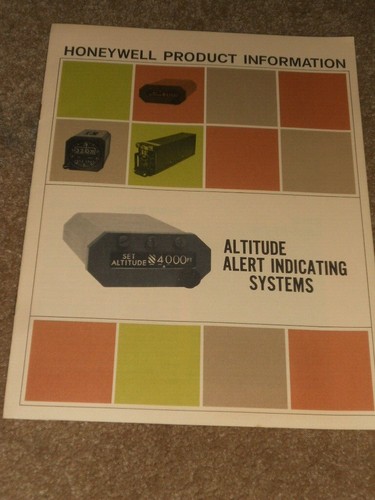 Honeywell Altitude Alert Indicating Systems Salesman Specifications ...