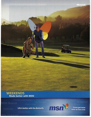 2004 MSN Weekends Made Better with the Butterfly Microsoft Retro Print ...