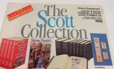 Scott 1990 US Federal & State Duck Stamps Album Supplement #4 115S090 ...