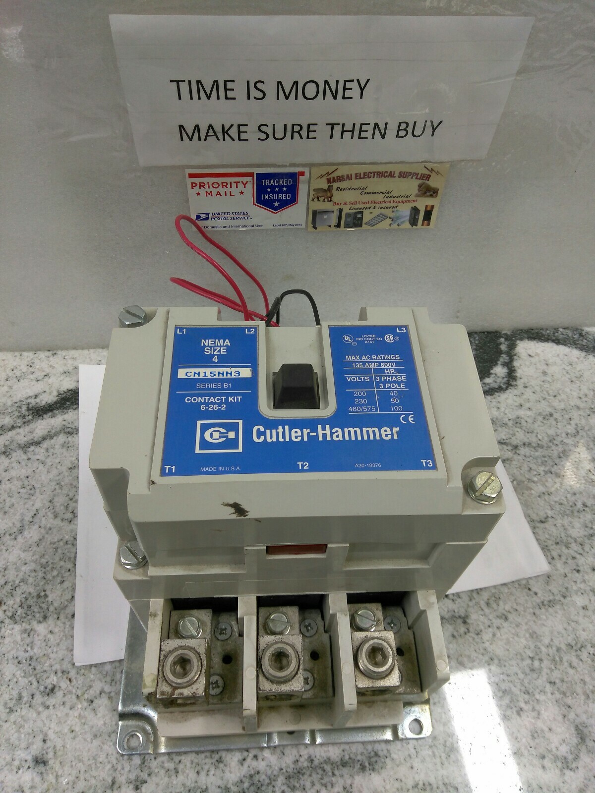 Cutler Hammer Nema Size 4, CN15NN3 135A 600V, 3 PH Non-Reversing ...