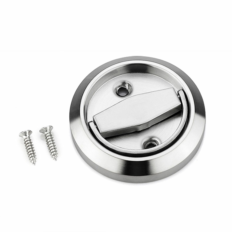 Cabinet Door knobs Fireproof Disk Ring Lock w/ Recessed Pull Handle USA ...