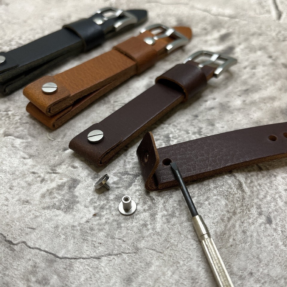 Vintage Open-ended Strap Band for Fixed Wire Lug Watch Size 18/20/22 ...