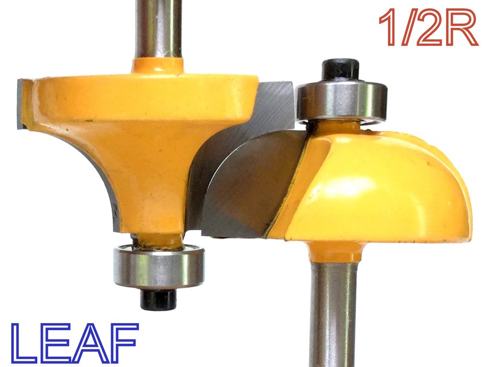 2 pc 1/4" SH 1/2" Radius Drop Leaf Table Router Bit Set GSA | eBay