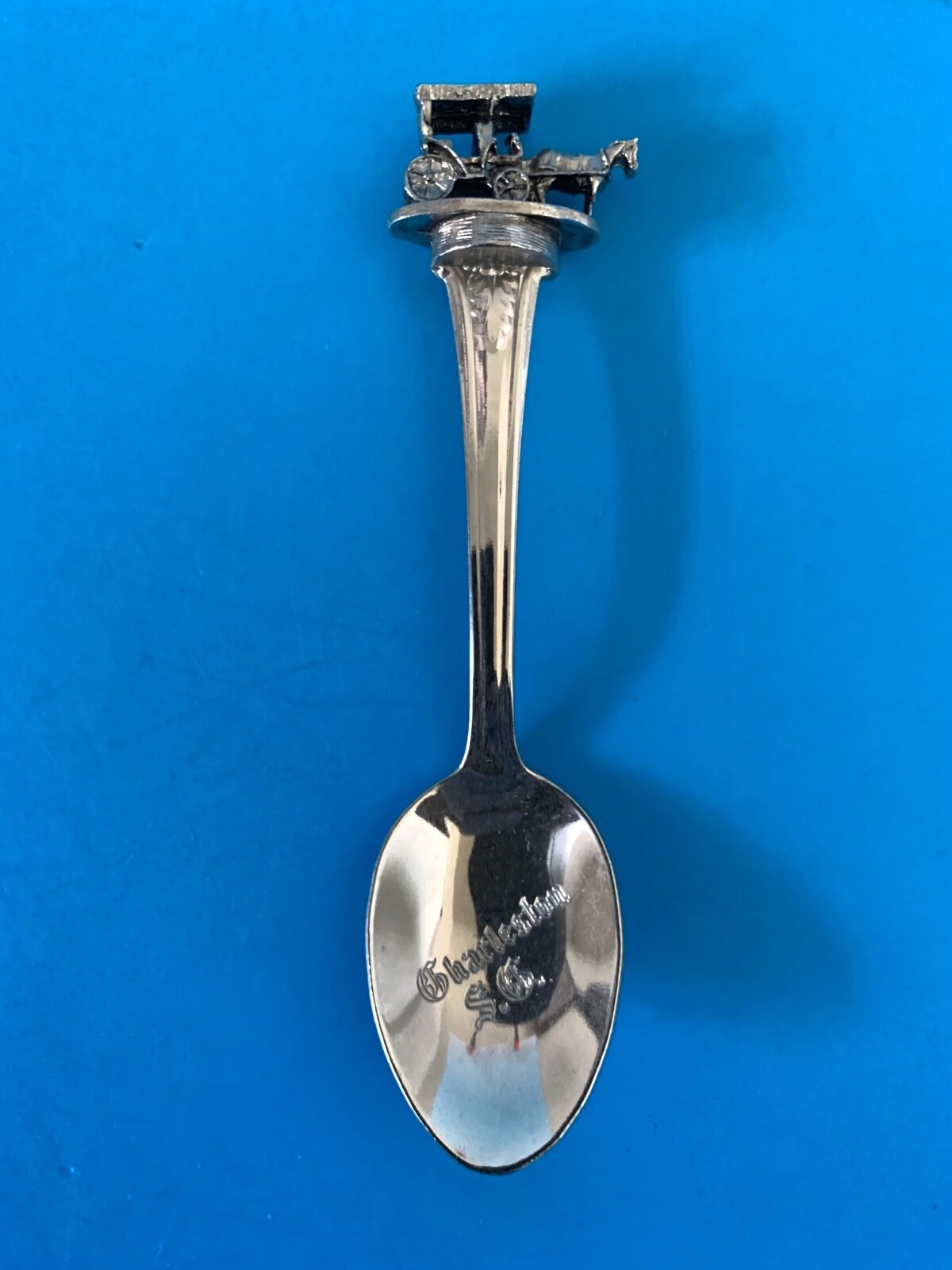 1990's Charleston South Carolina Collectible 4.25" State Metal Spoon w ...