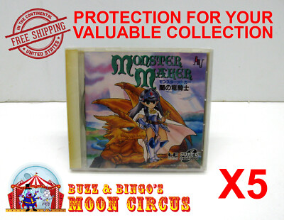 5X JAPAN PC ENGINE HuCARD/CD ROM OVERSIZED CASE (SIZE B) CLEAR ...
