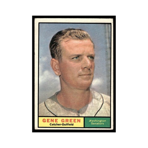 1961 Topps Baseball Card Gene Green Washington Senators #206 | eBay