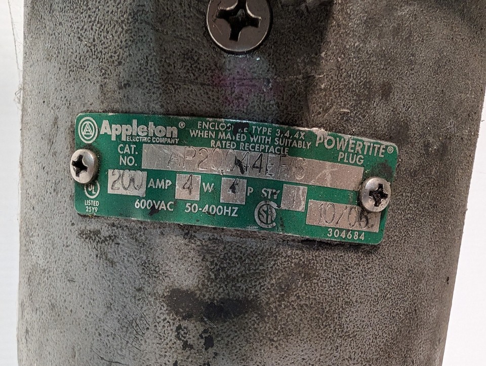 Appleton AP20044E-RS Powertite Plug Sleeve 600 VAC, 50-400Hz, *Free ...