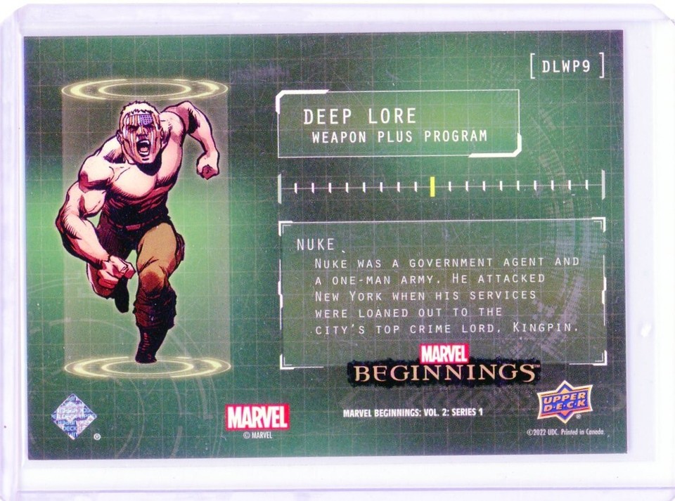 Nuke 2022 Marvel Beginnings Deep Lore Weapon Plus Program INSERT NUKE ...