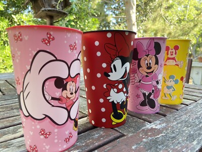 4 Disney Minnie Mouse Mickey Mouse Plastic Cups | eBay