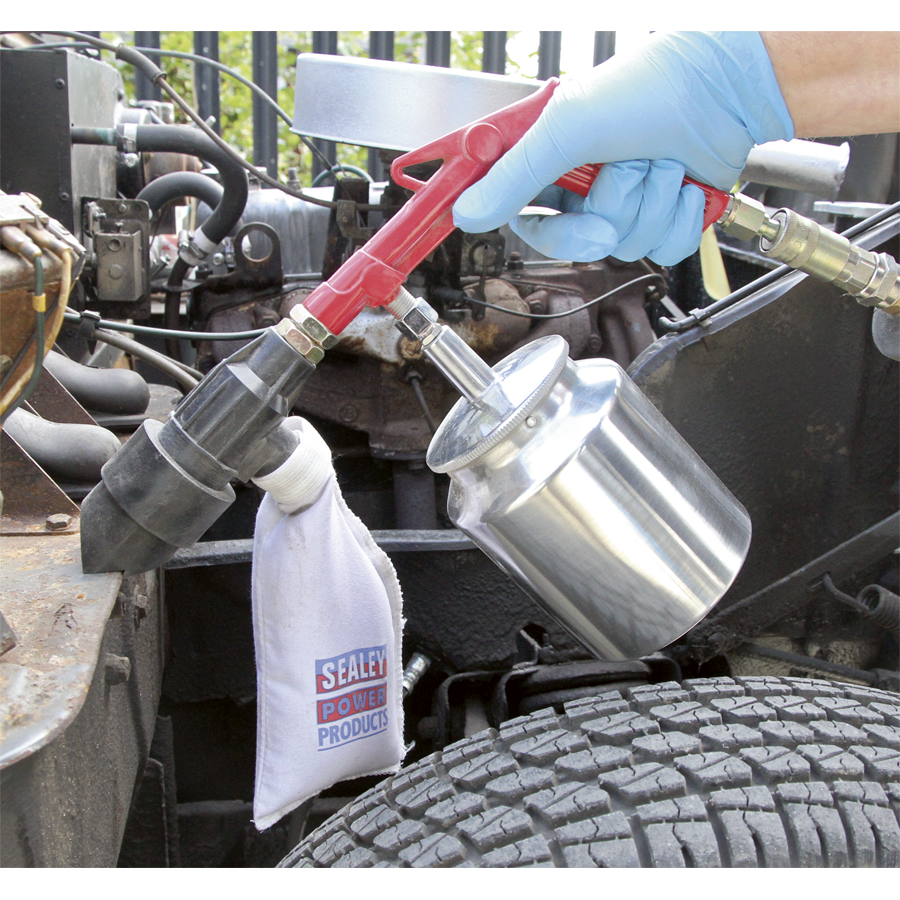 Sealey Air Recirculating Sand/Shot Blasting Kit Grit +4 Nozzles Stone ...