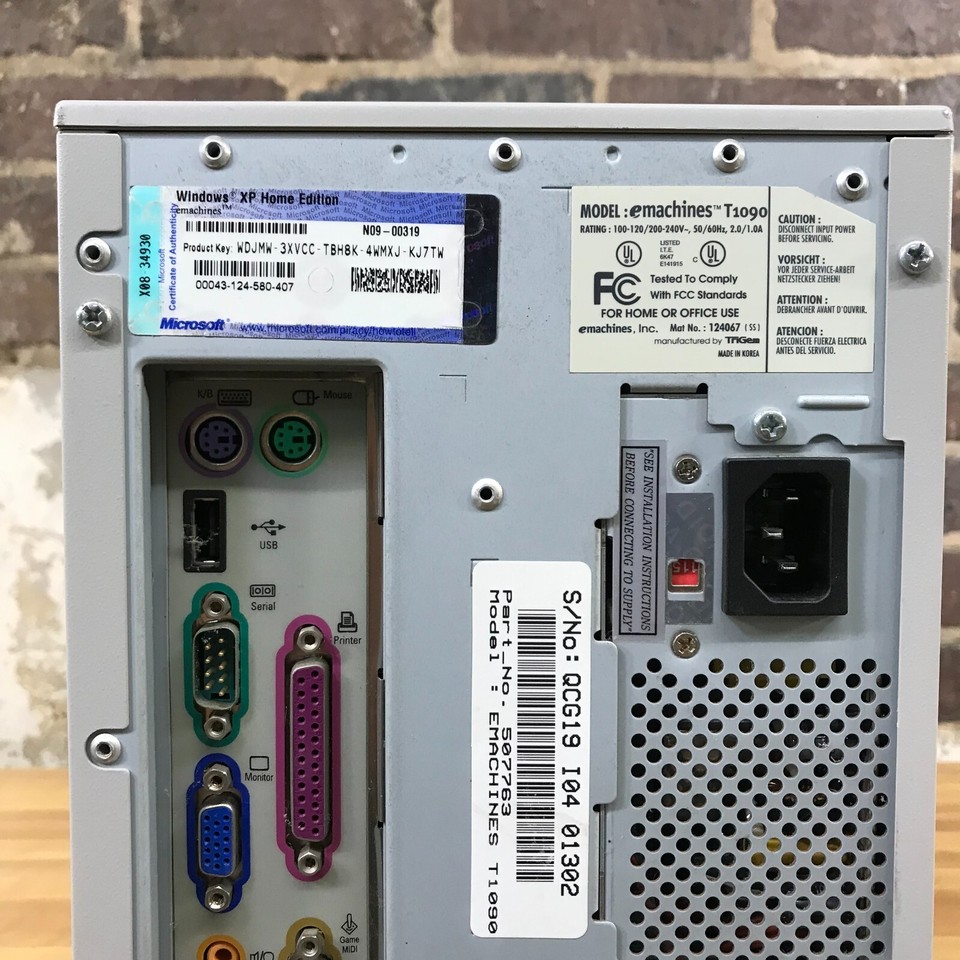 eMachines T1090 PC for Retro Gaming Celeron 897MHz 128MB RAM (Windows ...