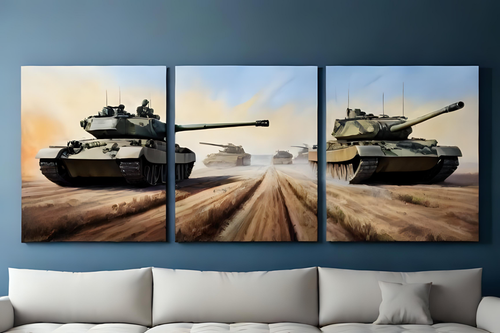 Tanks of the World 3 triptych Military Game Art print Three Set Poster ...